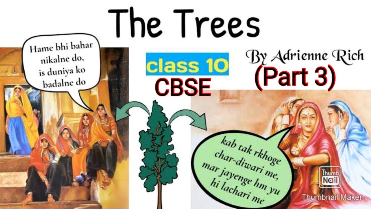 |'The Trees' by Adrienne Rich|Part 3|CBSE,Class 10|The first flight ...