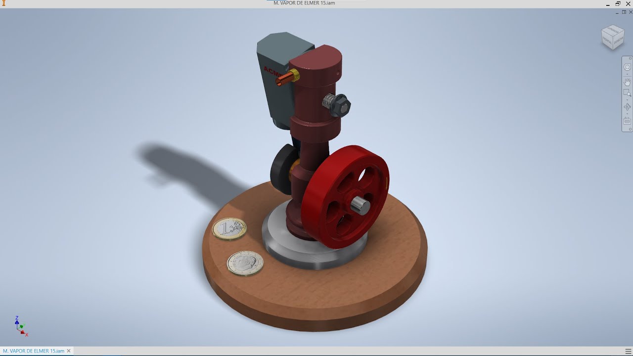AUTODESK INVENTOR MAQUETA 15 DE UNAS MÁQUINAS DE VAPOR DISEÑADAS POR ...