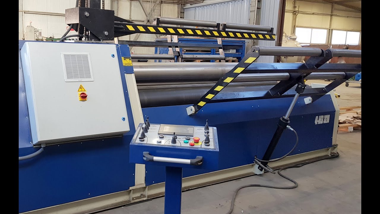 Walcarka czterowalcowa do blachy AKOMAC 4R AHSB 30280 - YouTube