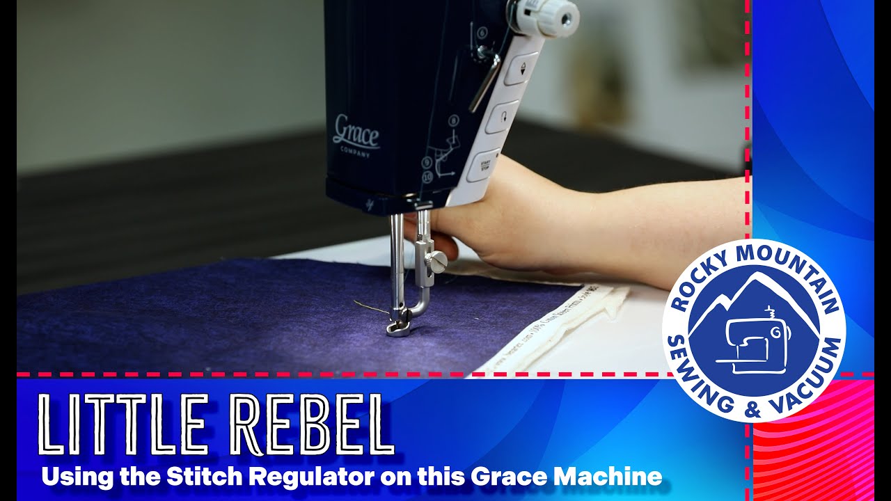 Using the Grace Little Rebel for Free Motion Quilting - YouTube