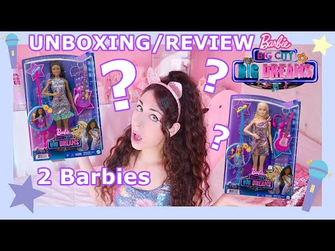 Barbie Big City Big Dreams✨Unboxing 2 Barbie Roberts *NEW Movie Dolls* 💜 EU Versions Don't Sing???🎤😲