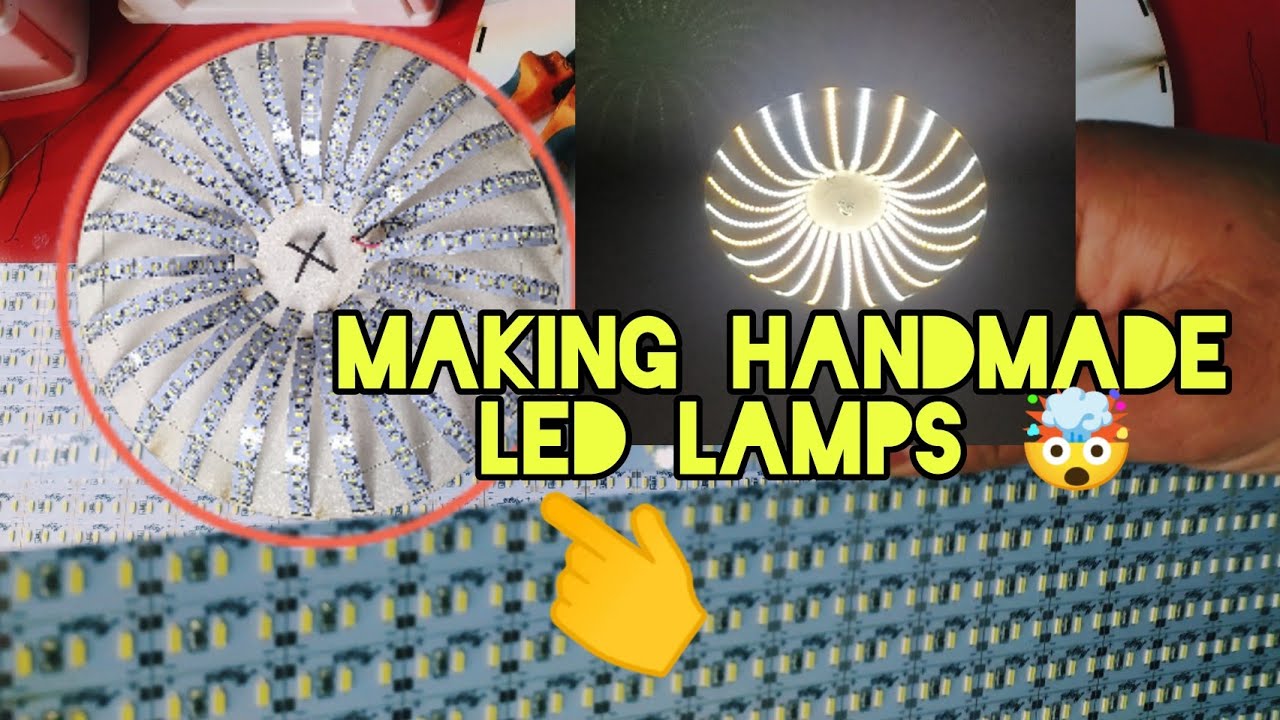 Making handmade lamps and chandeliers with LED strip - YouTube
