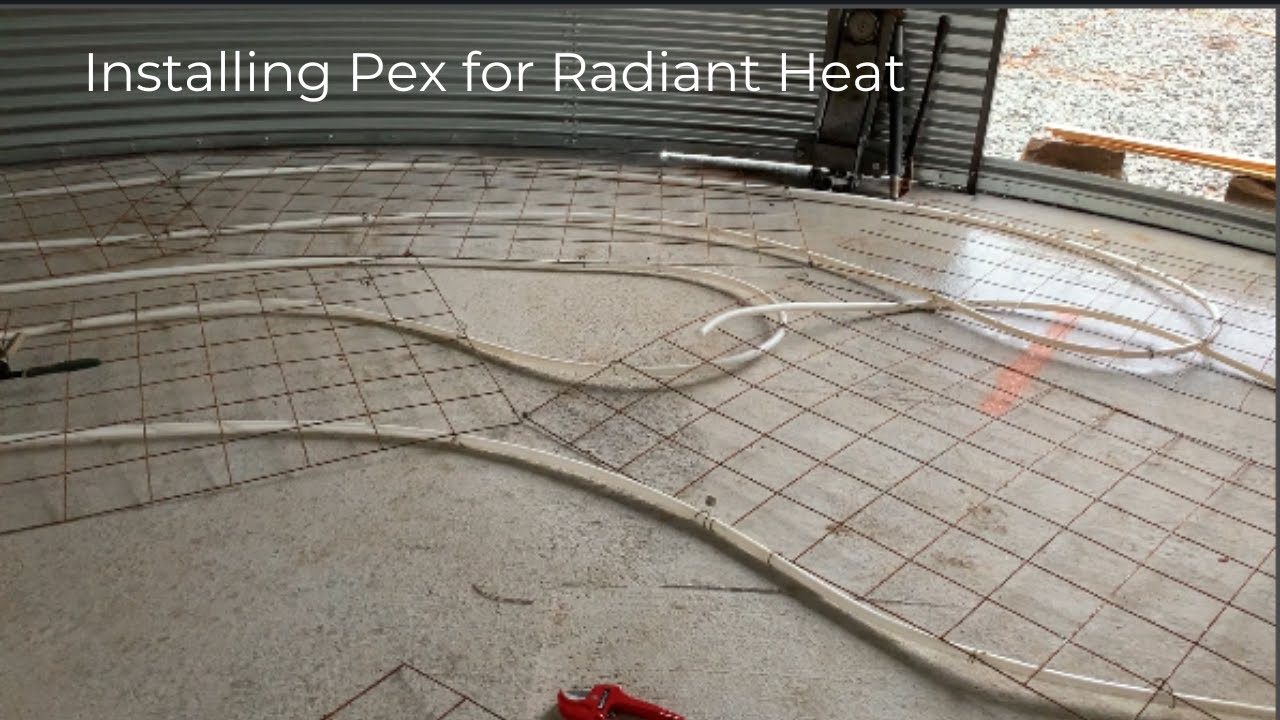 Installing Pex for Radiant Floor Heating in Grain Bin House * Rainy Day ...