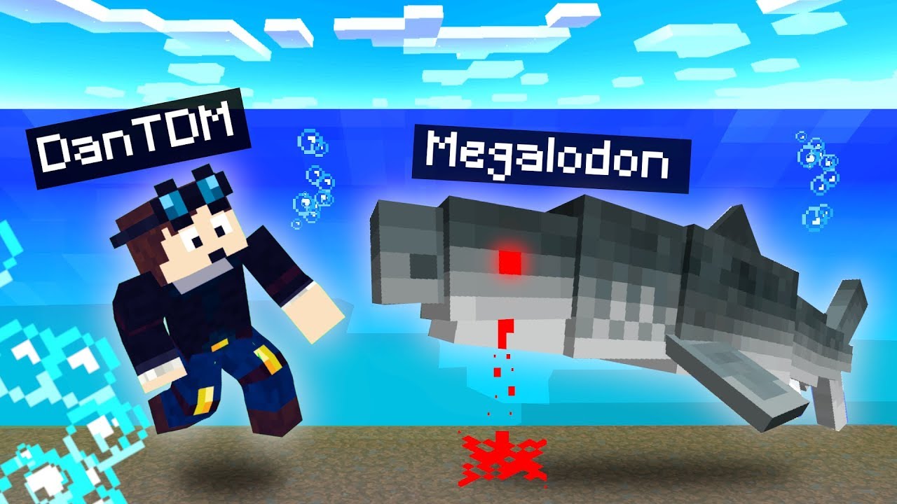 FEEDING DanTDM To A SCARY MEGALODON Monster (Sorry Dan ...) - Minecraft ...