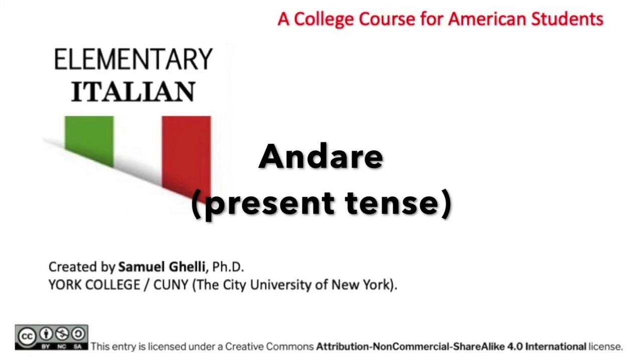 Andare (present tense) - YouTube