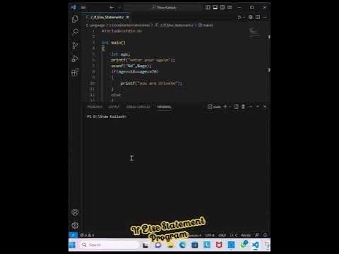 If Else Statement Program In C Language Code #coding #ifelse #shorts #youtubeshorts #youtube # ...