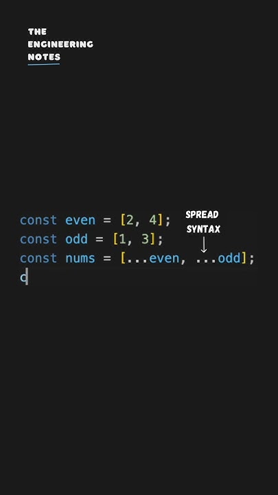 how to use the JavaScript spread syntax (...) to combine two or more arrays - YouTube