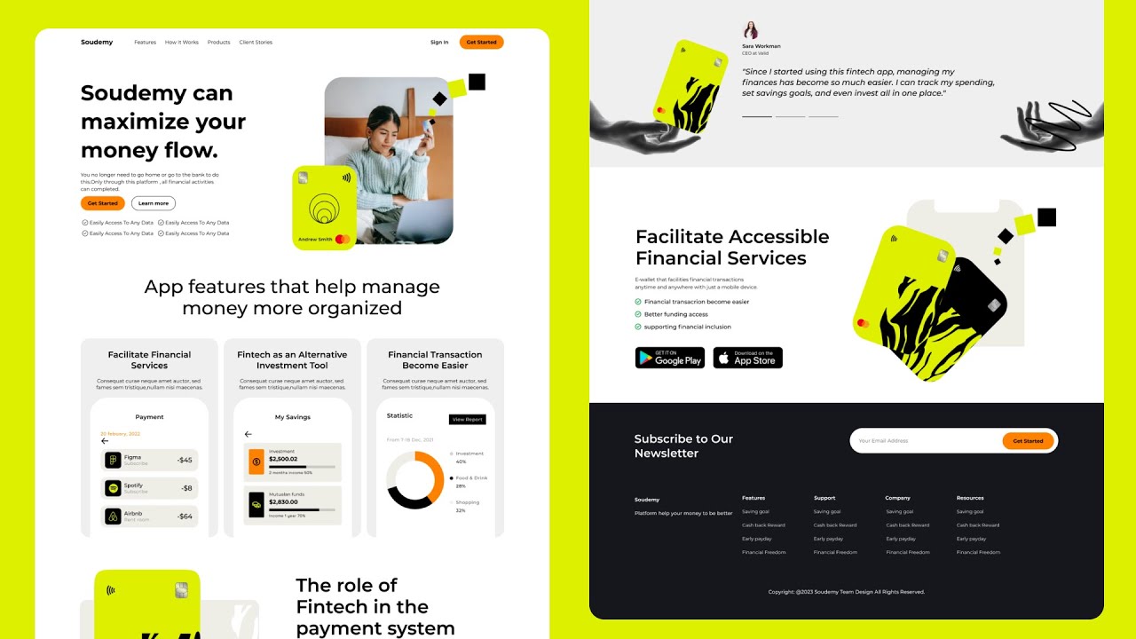 Fintech Landing Page Design Using Figma Step by Step | Figma Tutorial - YouTube