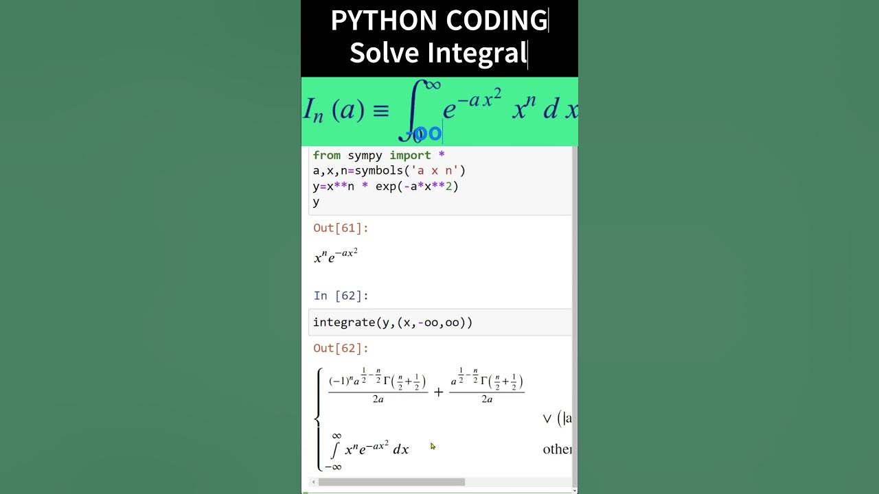 Python Gaussian Definite Integration Viralvideo Coding Pythontricks Programming Shorts