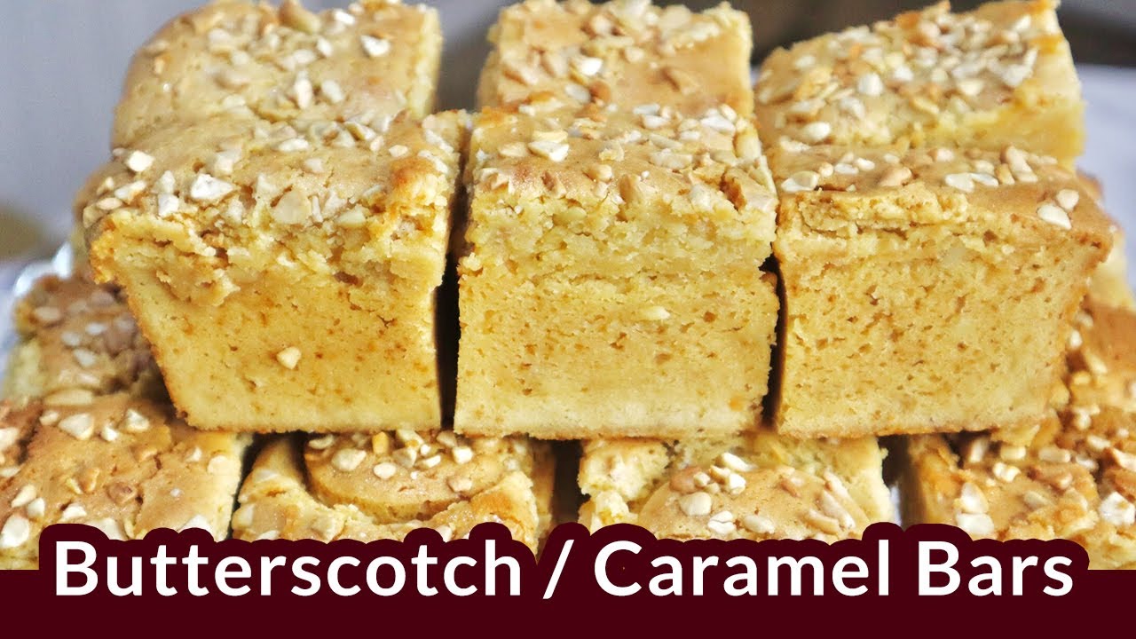 BUTTERSCOTCH/CARAMEL BARS - the easy way - YouTube