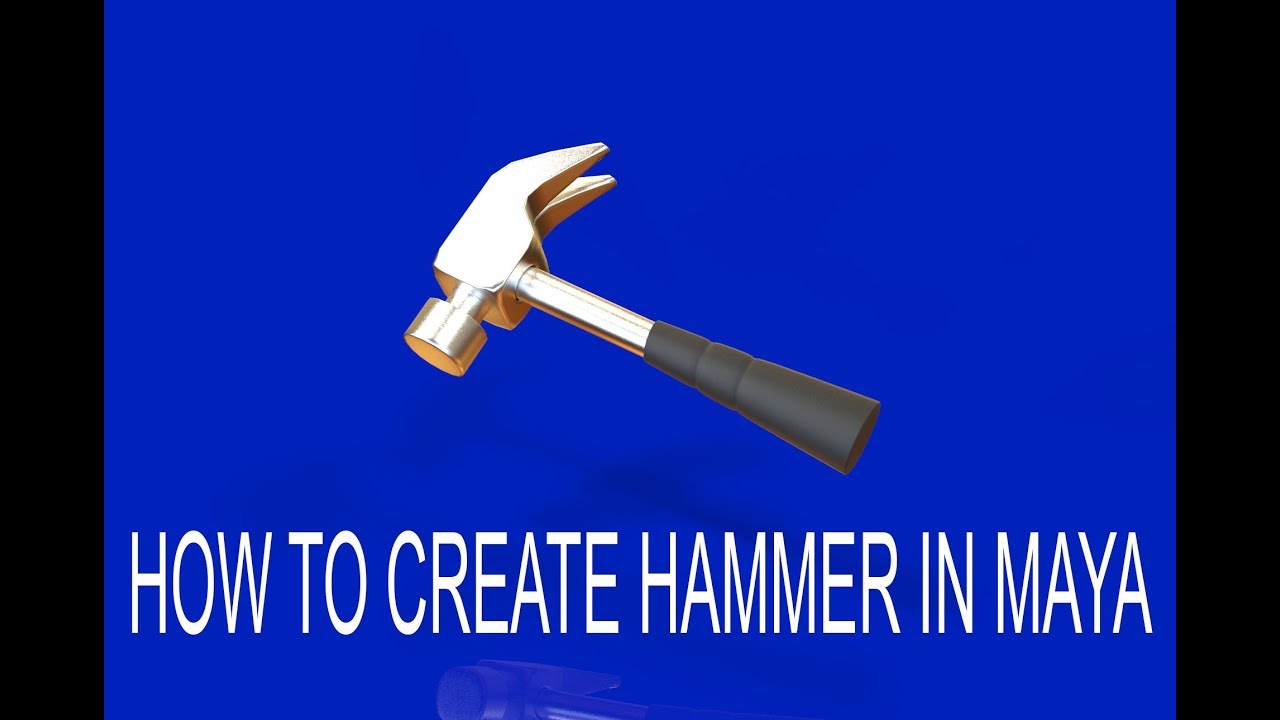 How to model an hammer in 3d maya - YouTube