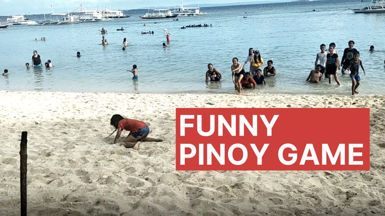 PINOY FUNNY GAME | BEACH GAME - YouTube