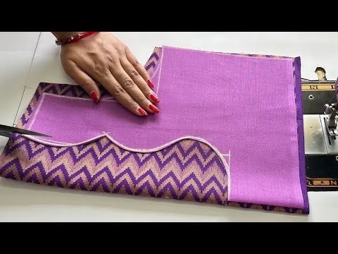 Designer Blouse Design Neck | Blouse Ka Designs | Cutting And Stitching Back Neck Blouse Design