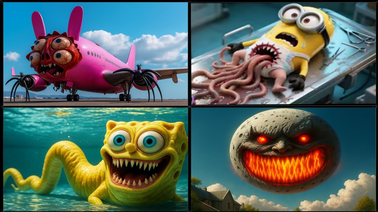 Sprunki Pinki Infected Sky 🆚️ Spongebob.EXE 🆚️ Minion Parasite 🆚️ Lunar ...