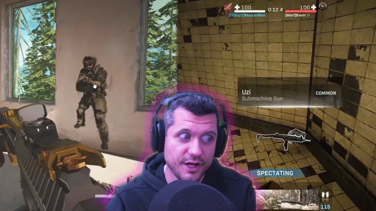 AMAZING WARZONE CLIPS - SPRAY PAINT TRICK PLAYS - FINDING AN UZI IN THE ...