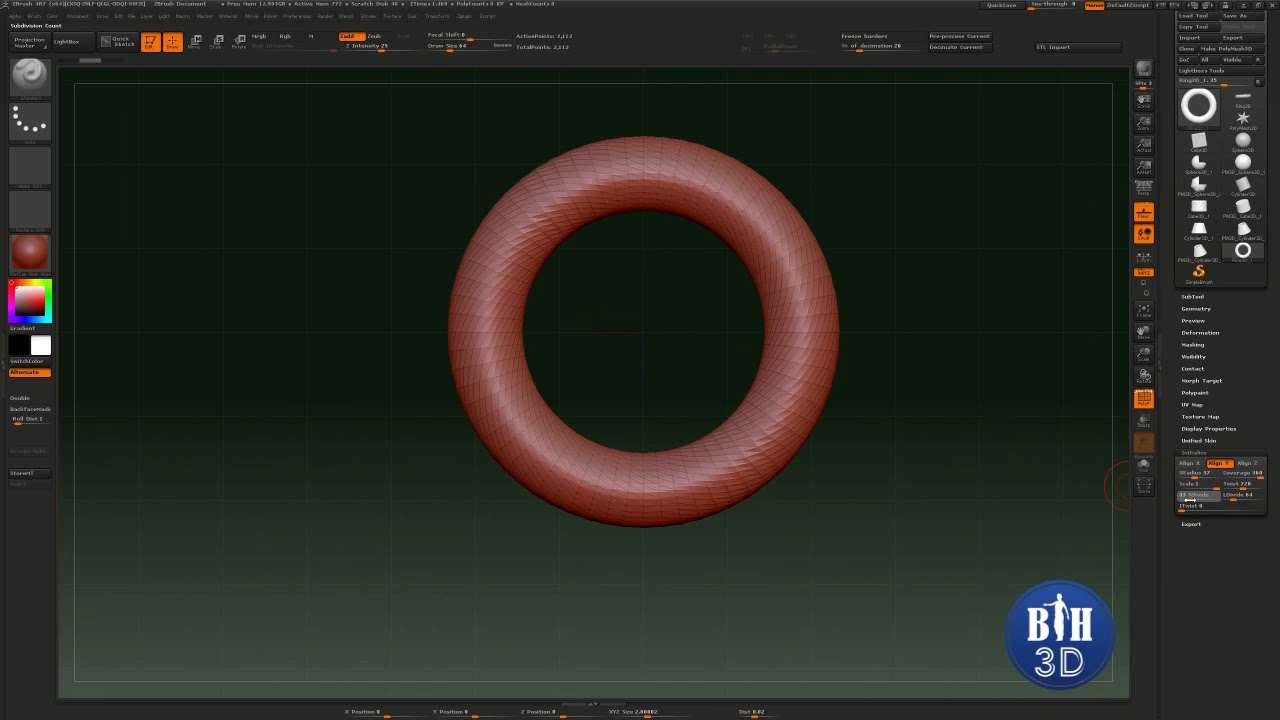 지브러쉬 강좌(ZBrush Movie) : 8-1. 이니셜라이즈(initialize) - YouTube