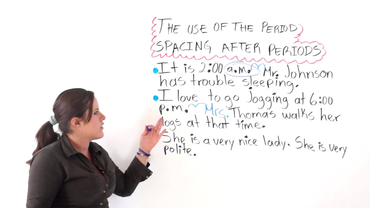 English Punctuation: The Correct Spacing After Periods - YouTube