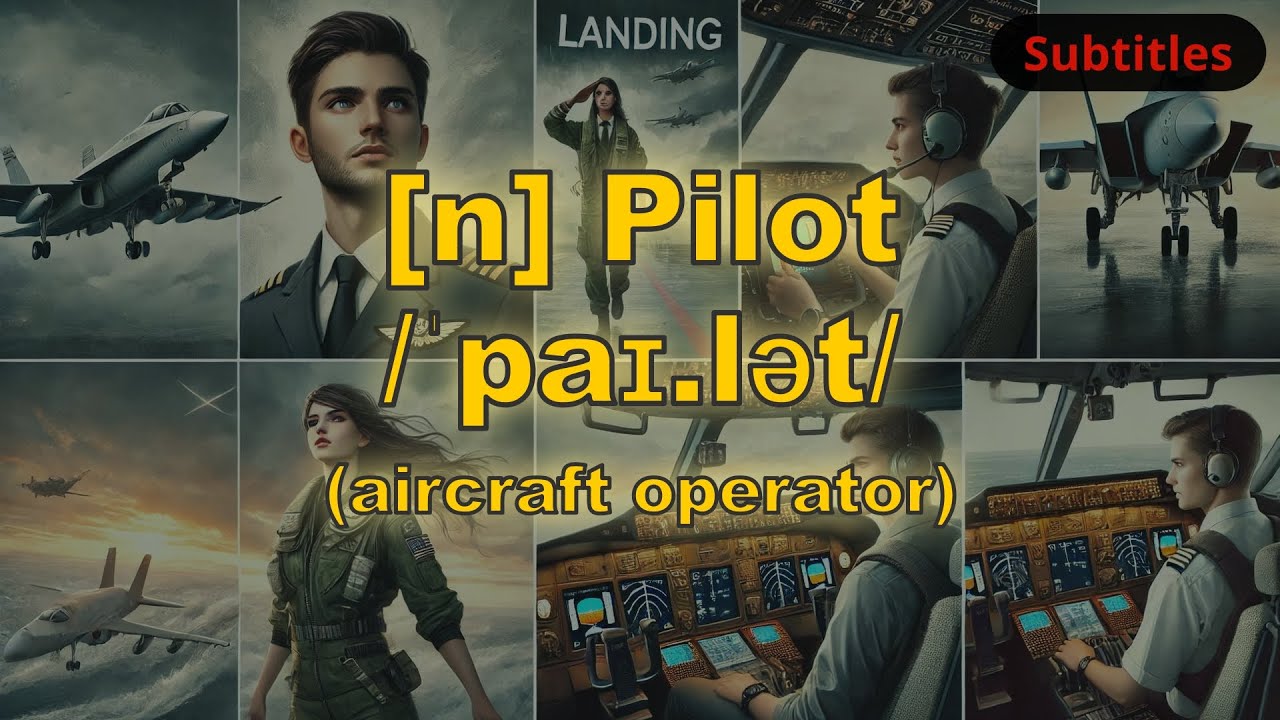 [n] Pilot meaning (aircraft operator) with 5 examples - YouTube
