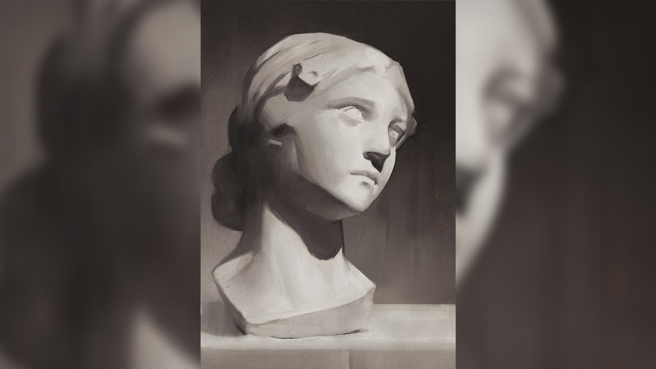 Painting Process - Sculpture study - YouTube