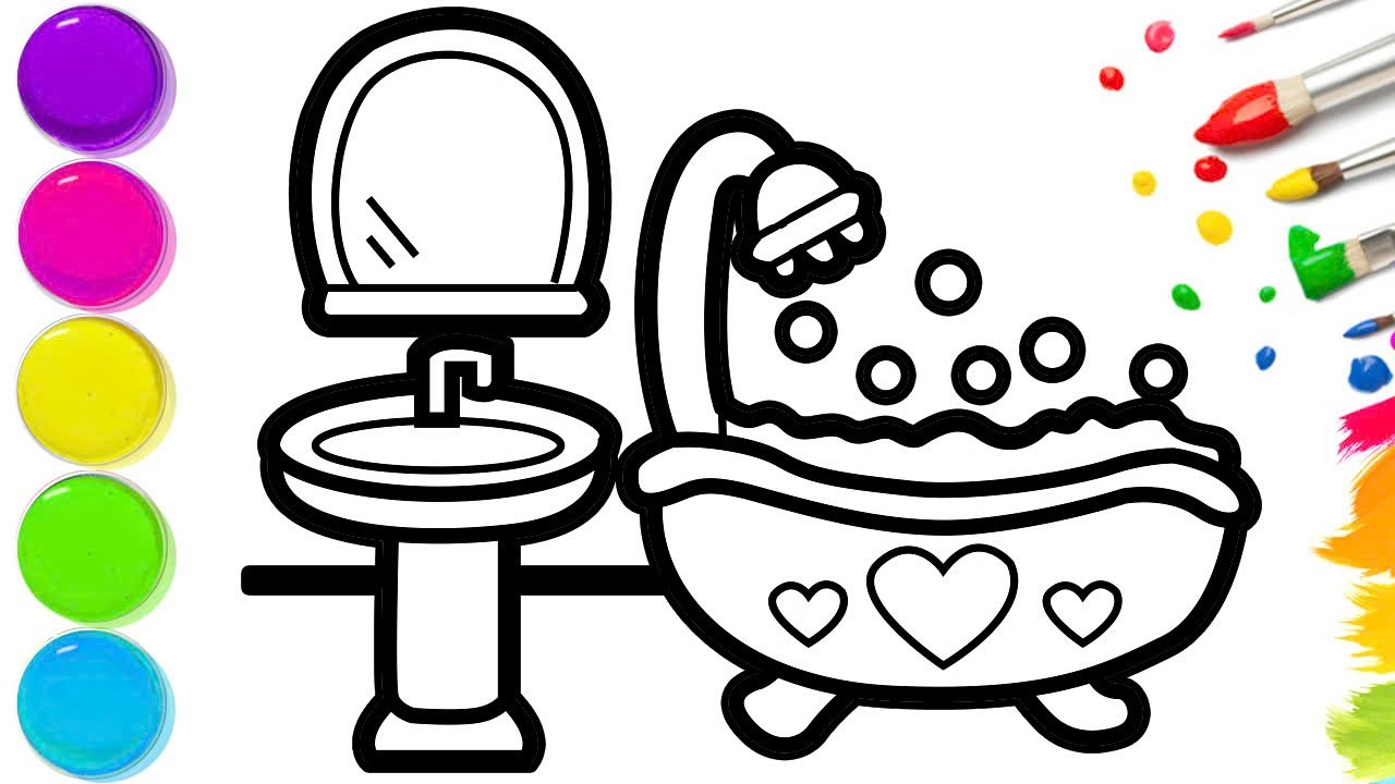 How to Draw an AMAZING Bathroom | Easy Simple Drawing Tutorial - YouTube