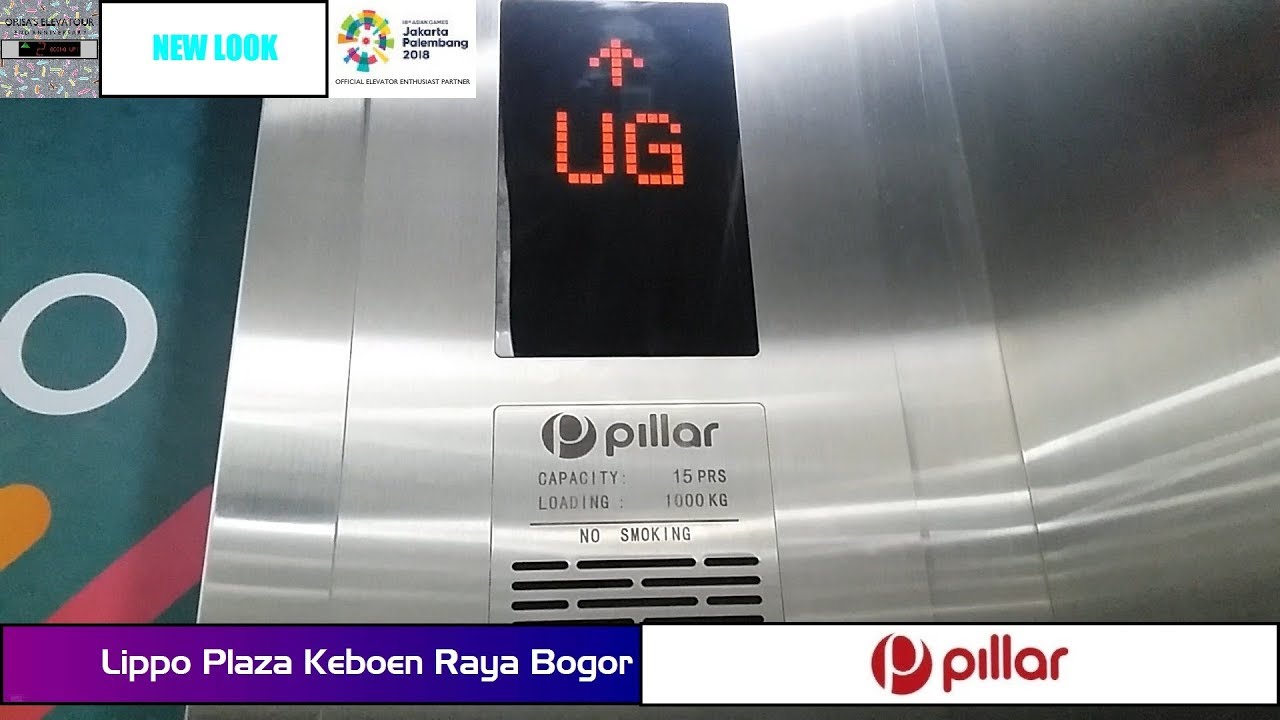 Pillar Elevator at Lippo Plaza Keboen Raya Bogor - YouTube