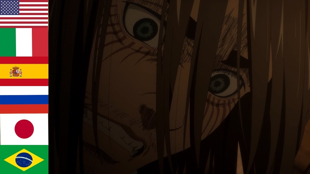 "EREN'S LAUGH" in 6 languages || Attack On Titan Season 4 - YouTube