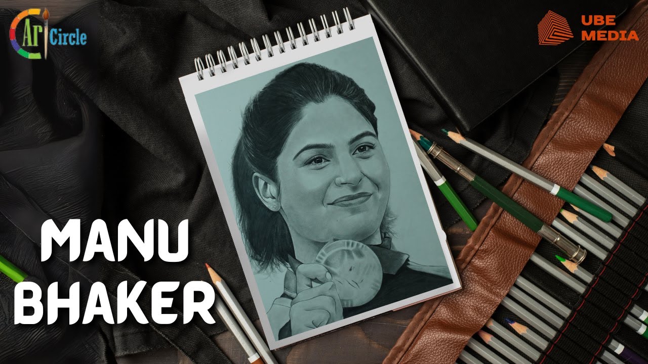 Stunning Pencil Sketch of Manu Bhaker | Step-by-Step Drawing Tutorial ...