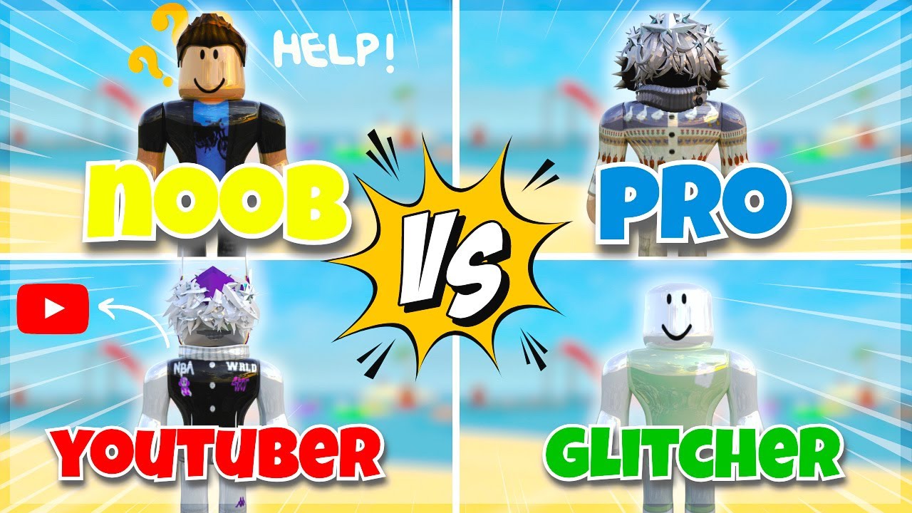Noob Vs Pro Vs Youtuber Vs Glitcher Youtube