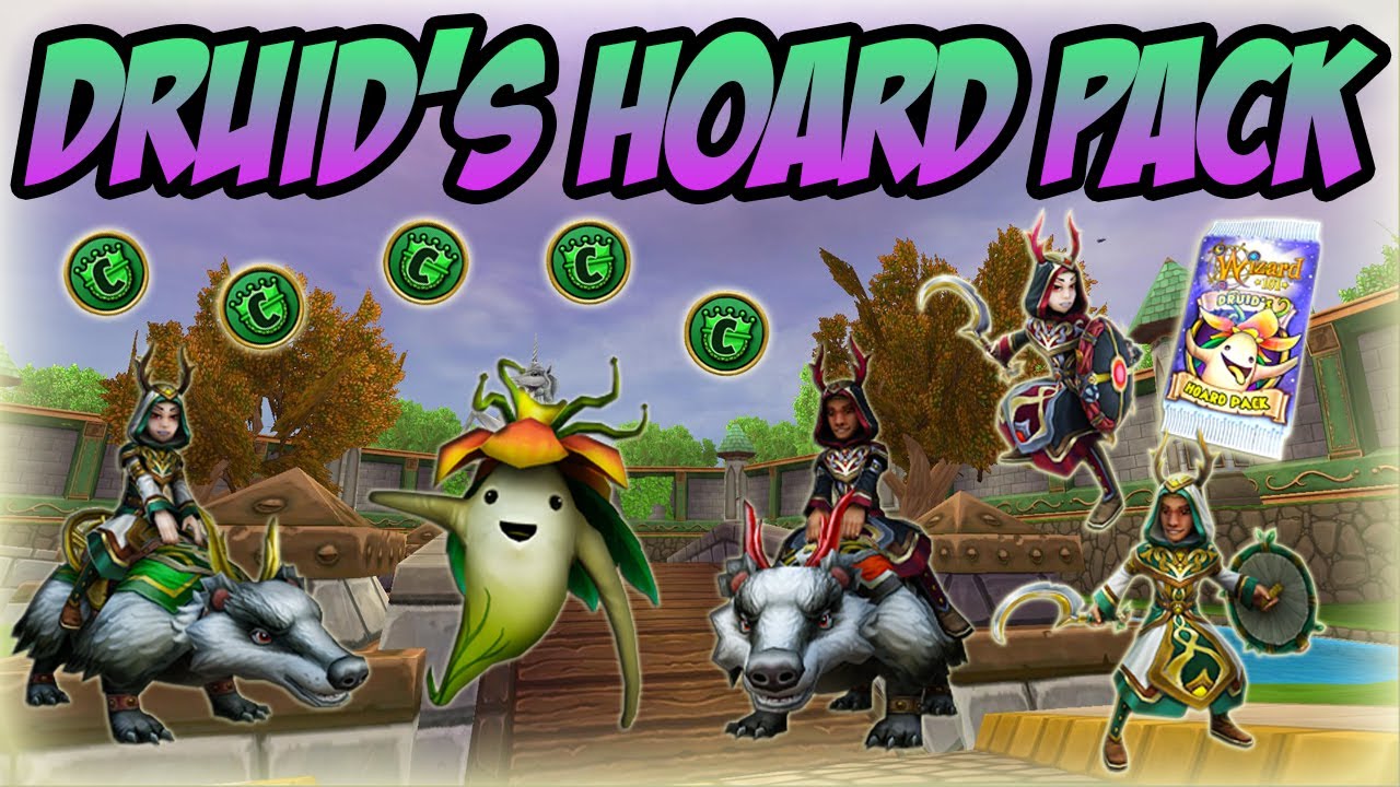 Wizard101: NEW Druid's Hoard Pack Opening! - YouTube