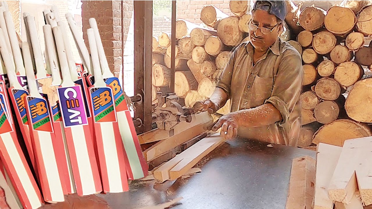 Production Process Of Cricket Bat Full Process In Local Factory Sialkot ...