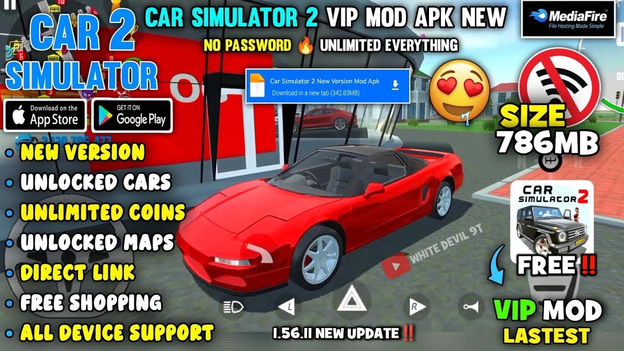 Car Simulator 2 Mod Menu Apk v1.56.11 Latest 2025 Unlimited Money ...