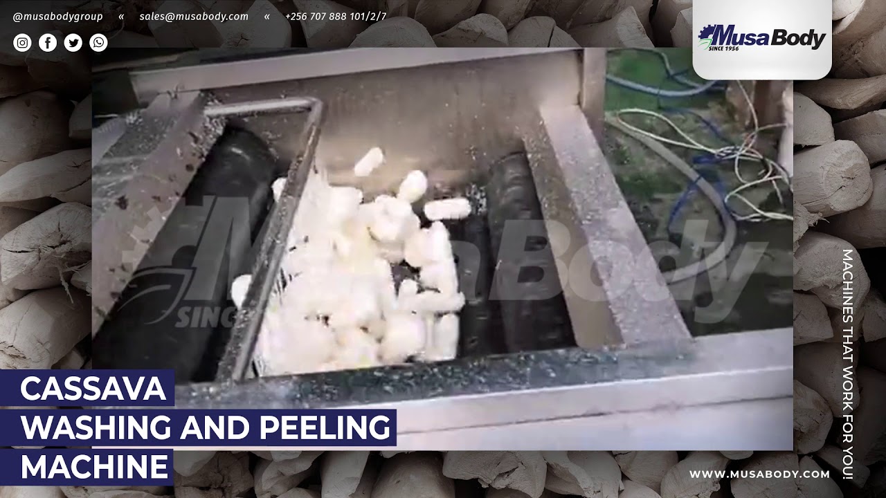 MUSA BODY MACHINERY (U) LTD | CASSAVA PEELING AND WASHING MACHINE - YouTube