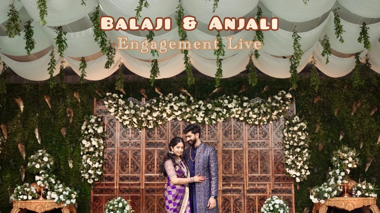 Balaji & Anjali’s Engagement | Live Stream | Sneha Infinities - YouTube