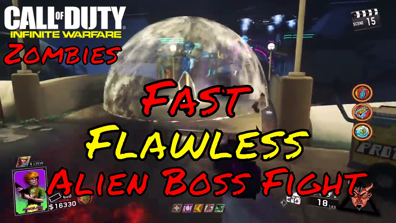 Infinite Warfare Zombies Fast Flawless Alien Boss Fight - YouTube