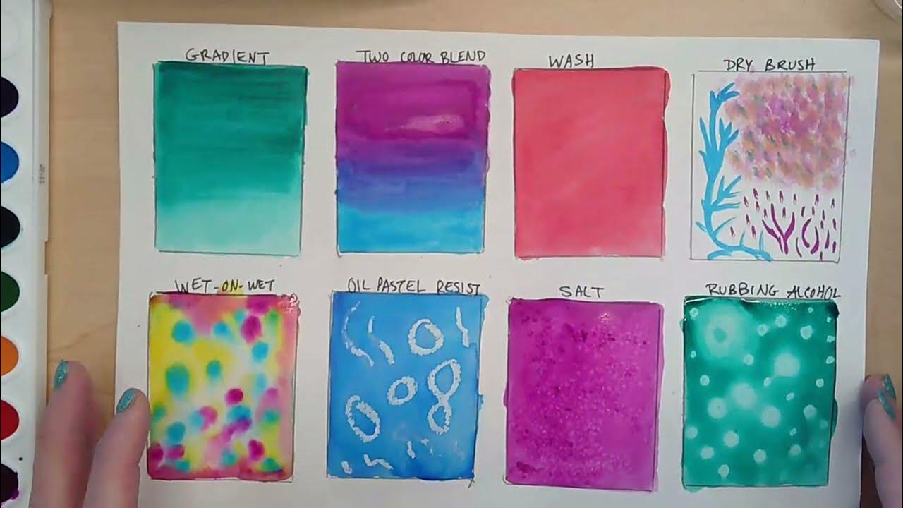 8 Watercolor Techniques - Watercolor basics - YouTube