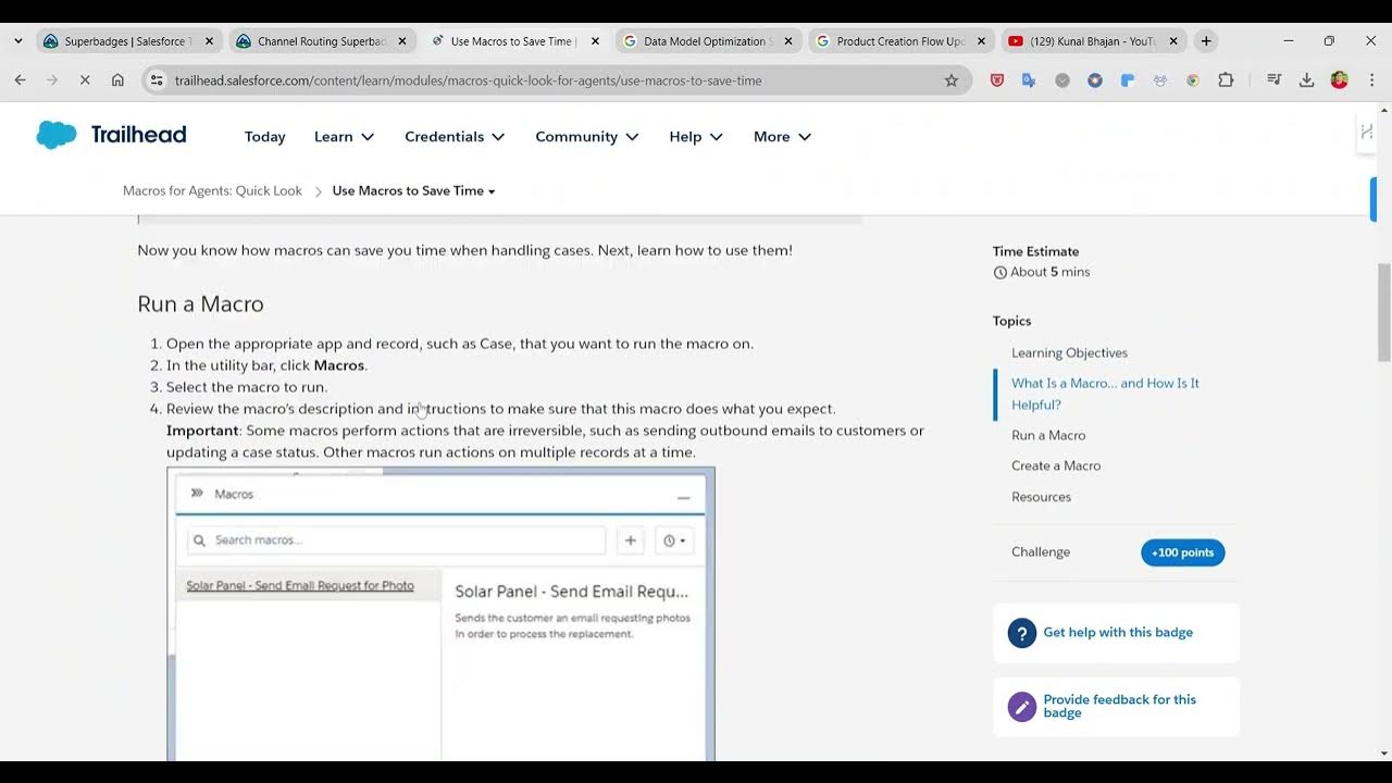 Macros For Agent : Quick Look Trailhead || Answers || Salesforce - YouTube