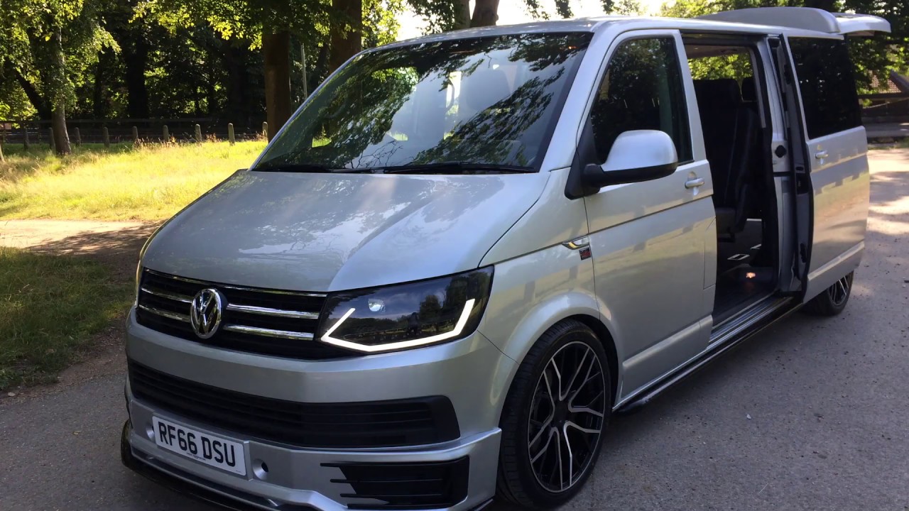 VW Transporter Shuttle LWB T6 T30 2.0 150 SE DSG automatic 9 Seat - YouTube