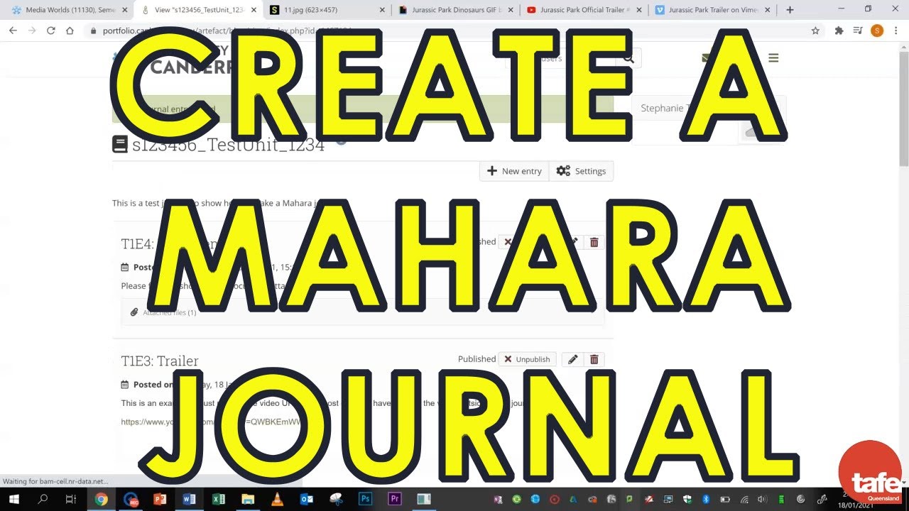 Mahara Journal Easy Tutorial - YouTube