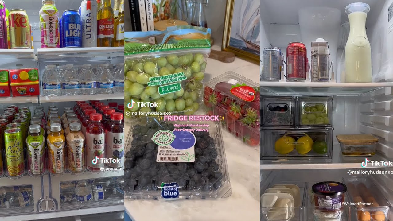 Satisfying Fridge Restock Asmr 161 Youtube