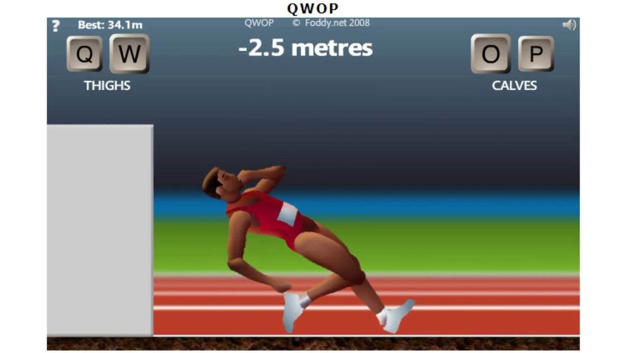 QWOP - World Record - Worst Distance (old record) - YouTube