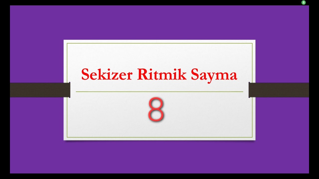 Sekizer Sekizer (8 er) Ritmik Sayma - Matematik İlkokul Rhythmic ...