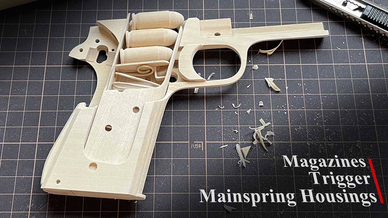How To Make Wooden Gun Colt 1911 - Episode 2 - Magazines Trigger ...