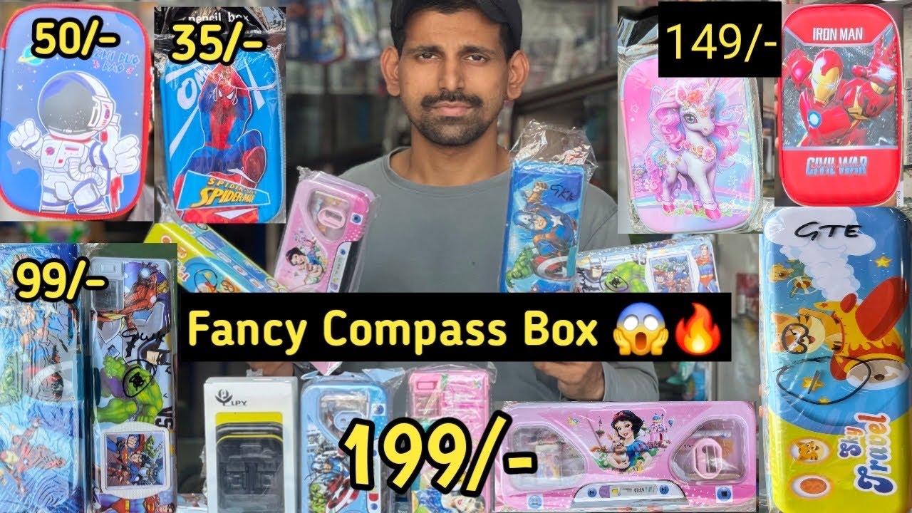 Fancy Compass Box 😍 | Unicorn 🦄, Spiderman , princess, Bus All Theme ...