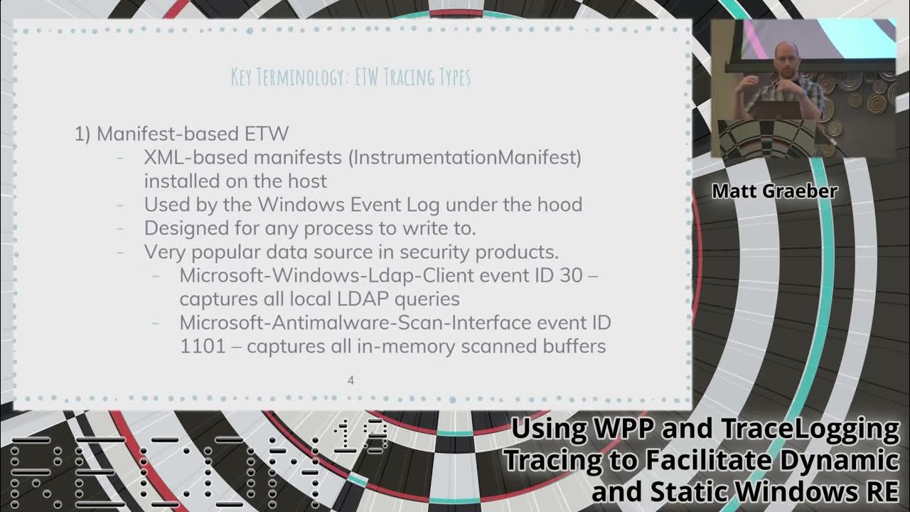 Recon 2019 Matt Graeber Using WPP and TraceLogging Tracing to Facilitate Dynamic and Static ...