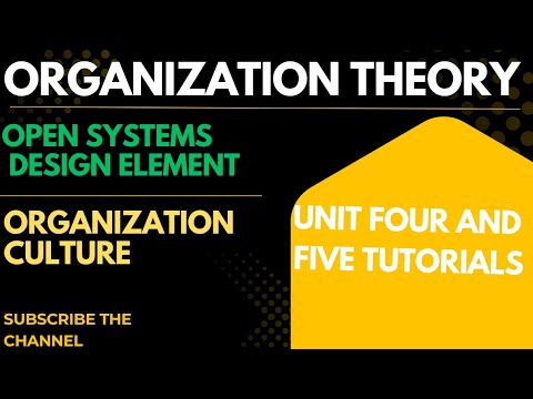Organization theory unit four and five tutorials - YouTube