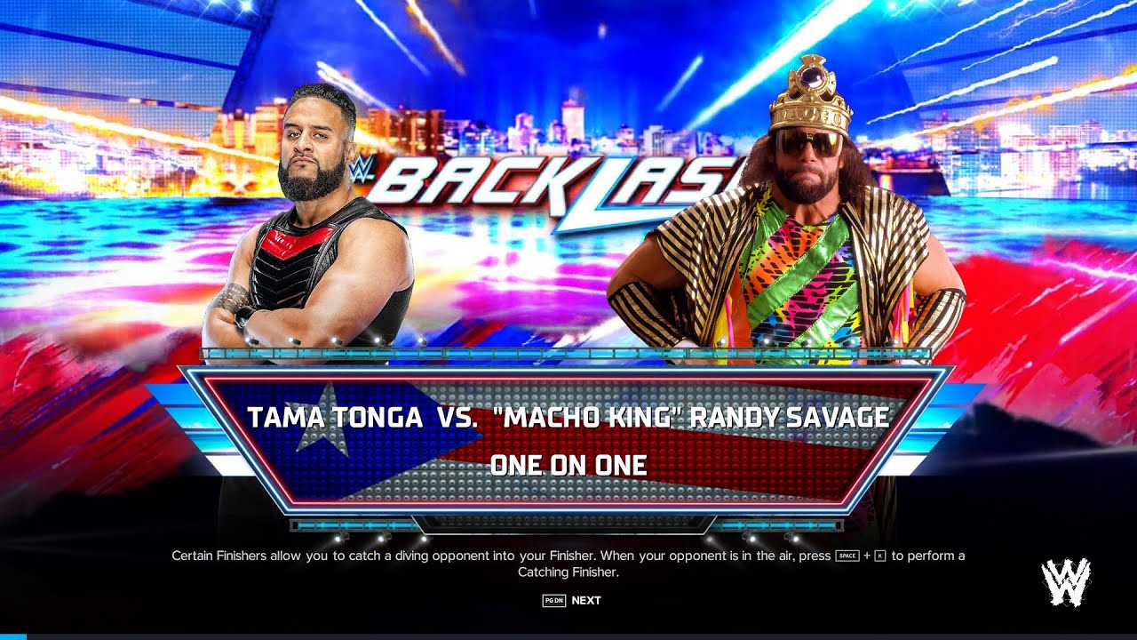[ backlash france spring 1 round ] - tama tonga vs macho king randy ...