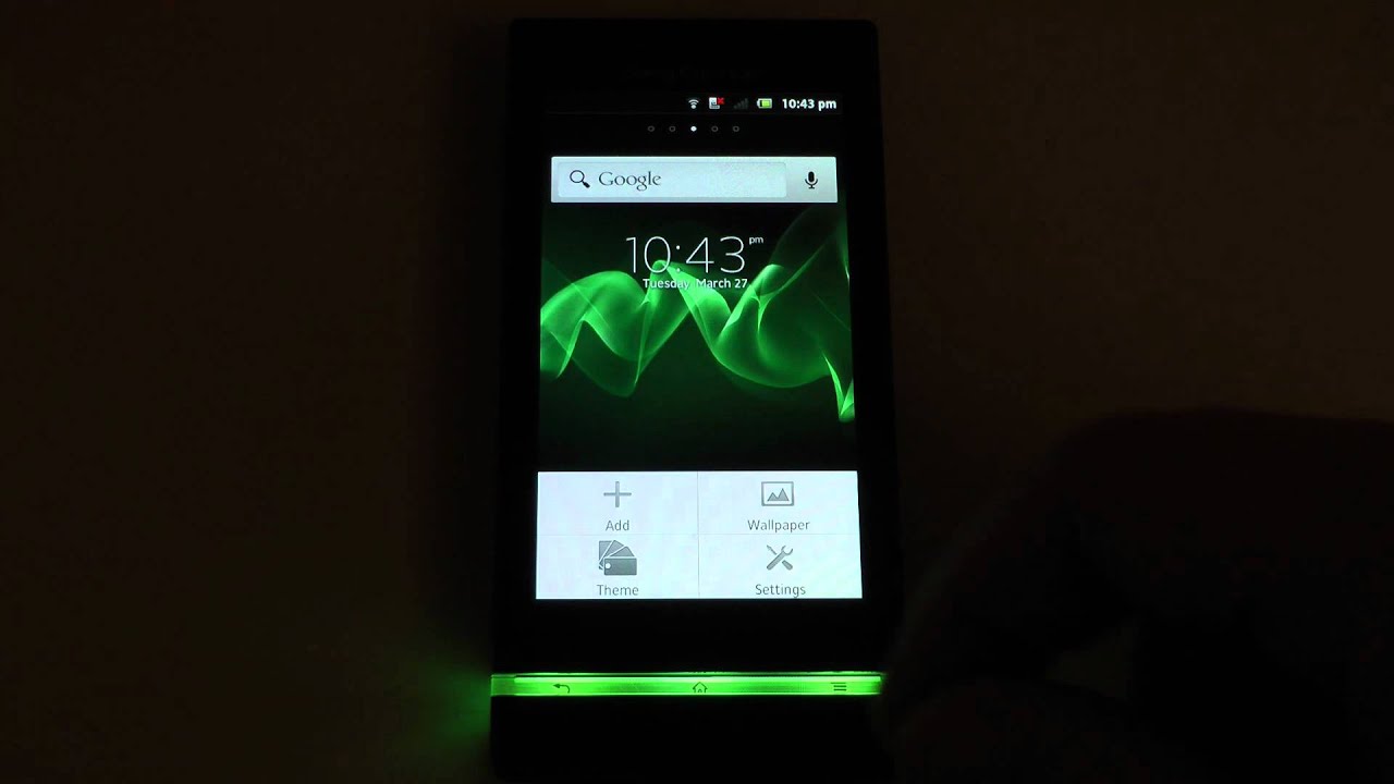 Sony Xperia U Theme Light's Colors - YouTube
