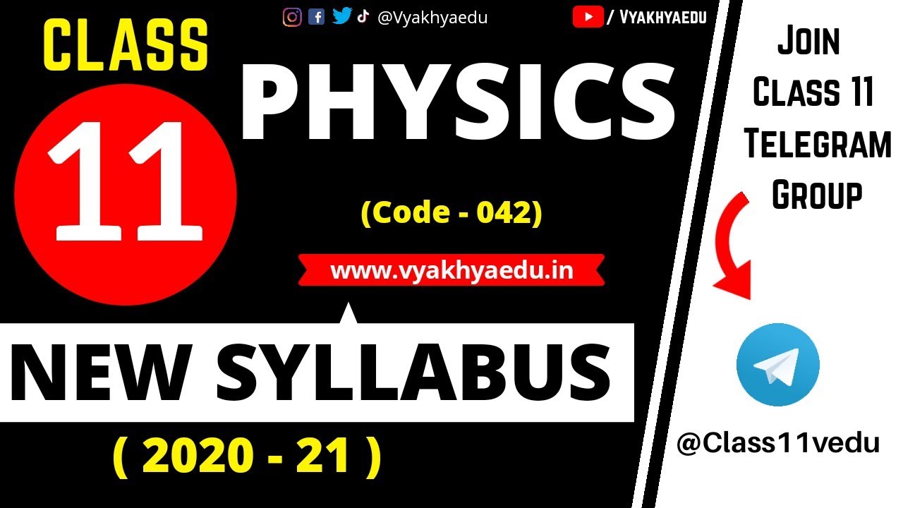 CLASS 11 PHYSICS NEW SYLLABUS FOR 2020 21 CBSE LATEST NEWS YouTube class-11-physics-new-syllabus-for-2020-21-cbse-latest-news-youtube