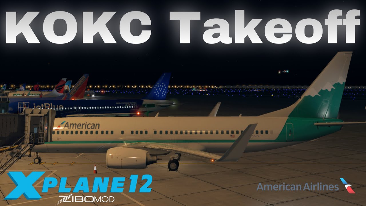 X-Plane 12 | American 737 Busy Morning Departure from Oklahoma City ...