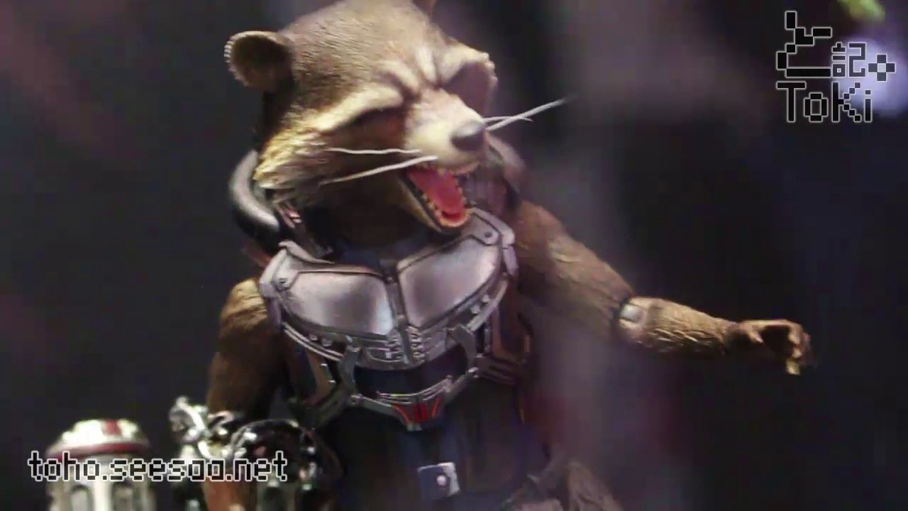 Movie Masterpiece 1/6 Scale - GotG vol.2 - Rocket display - YouTube